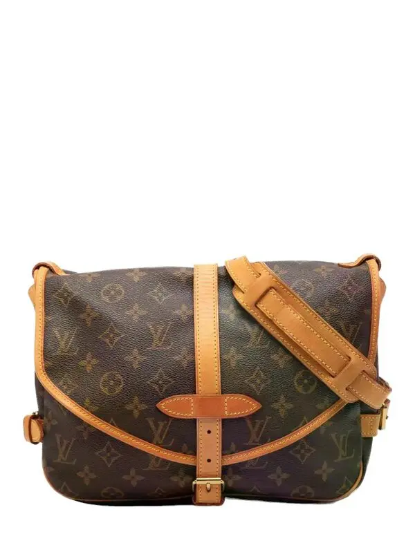 LOUIS VUITTON Monogram Saumur 30 Crossbody Bag - Brown