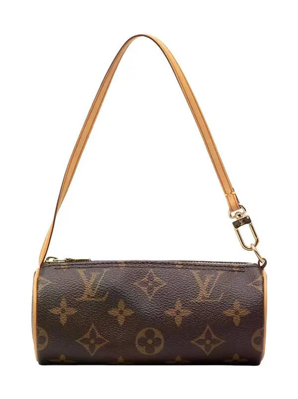 LOUIS VUITTON Monogram Papillon Pochette Handbag - Brown