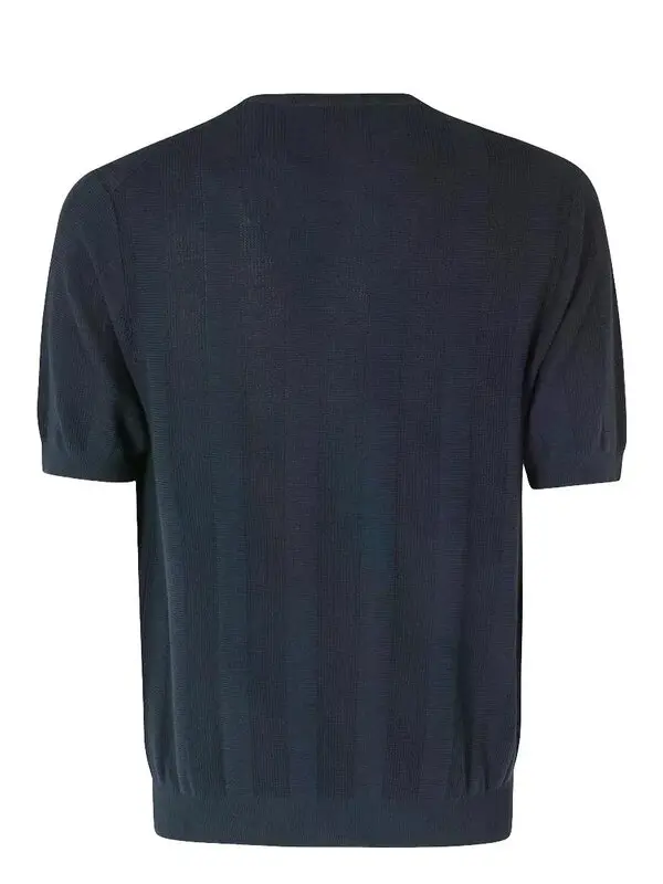 KANGRA Ribbed Short-sleeve T-shirt - Blue