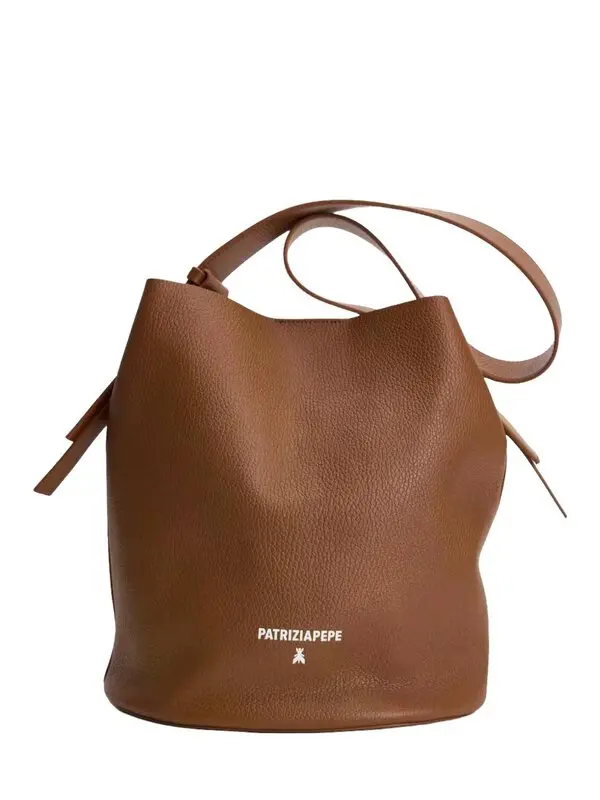 Patrizia Pepe Logo-print Shoulder Bag - Brown