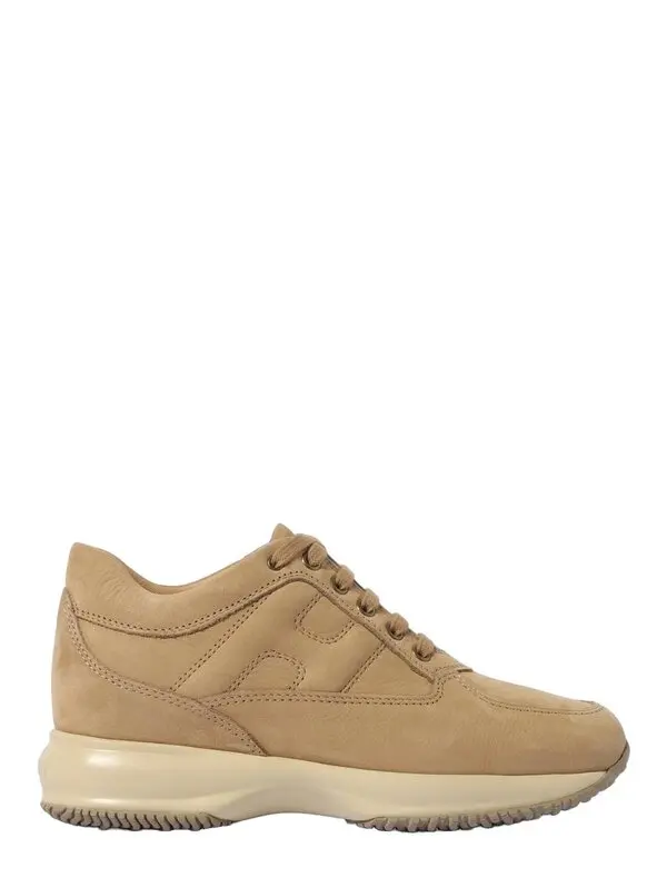 Hogan H" Logo Sneakers - Camel