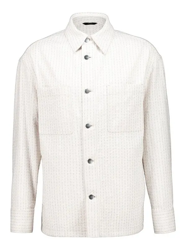 Fendi Textured Denim Jacket - White