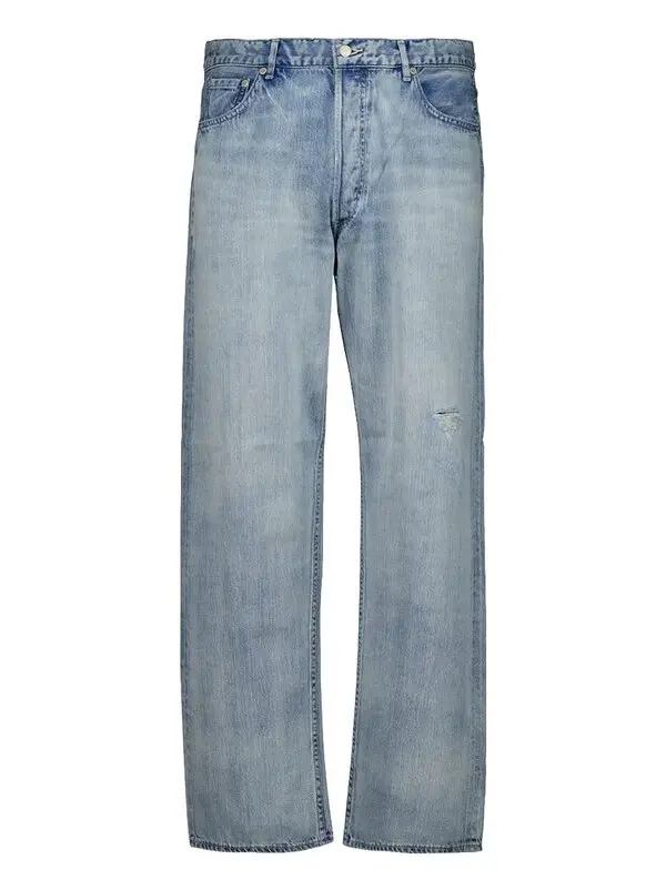 Auralee Wide Leg Denim Pants - Blue