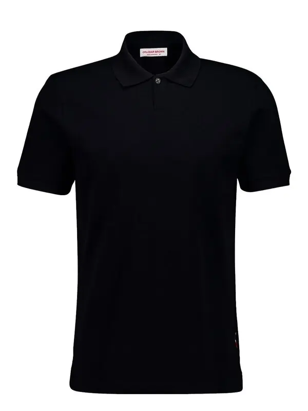 Orlebar Brown Bruno Pique Stitch Polo - Black