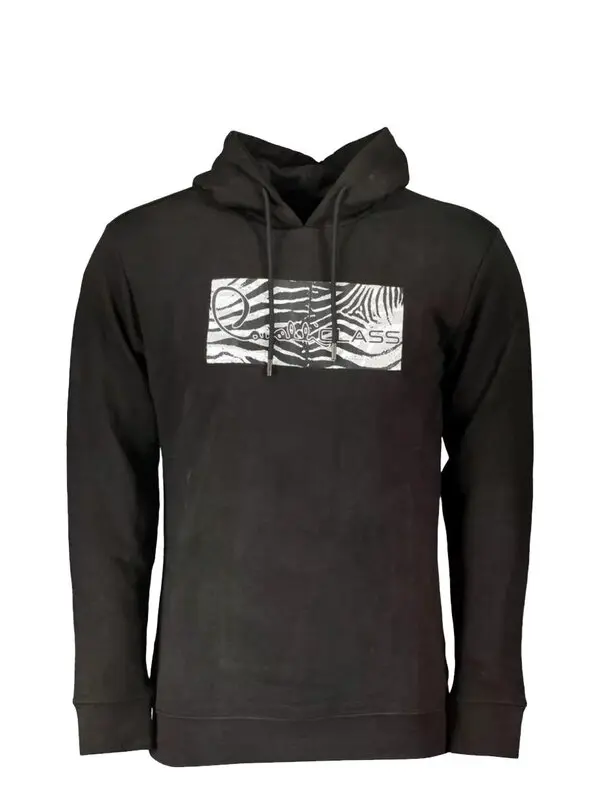 Roberto Cavalli Zebra Print Hoodie - Black