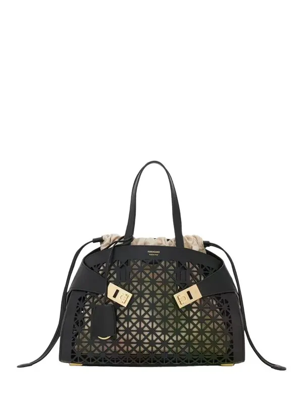FERRAGAMO Hug Handbag - Black