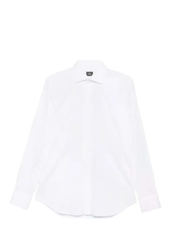 ALESSANDRO GHERARDI Concealed-placket Spread-collar Shirt - White