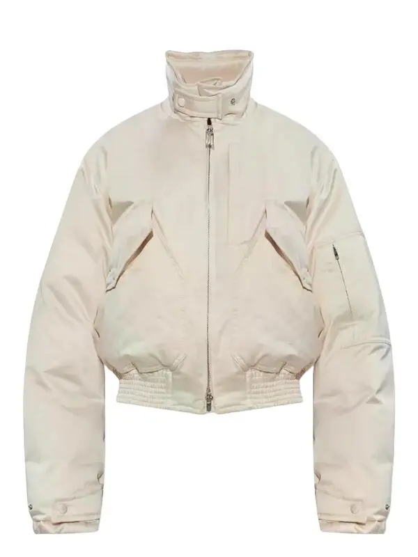 Victoria Beckham Zip-up Bomber Jacket - Neutrals
