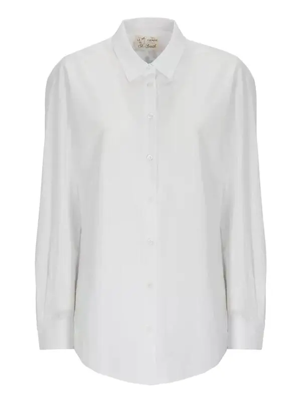 MC2 SAINT BARTH Brigitte Embroidered Slogan Shirt - White