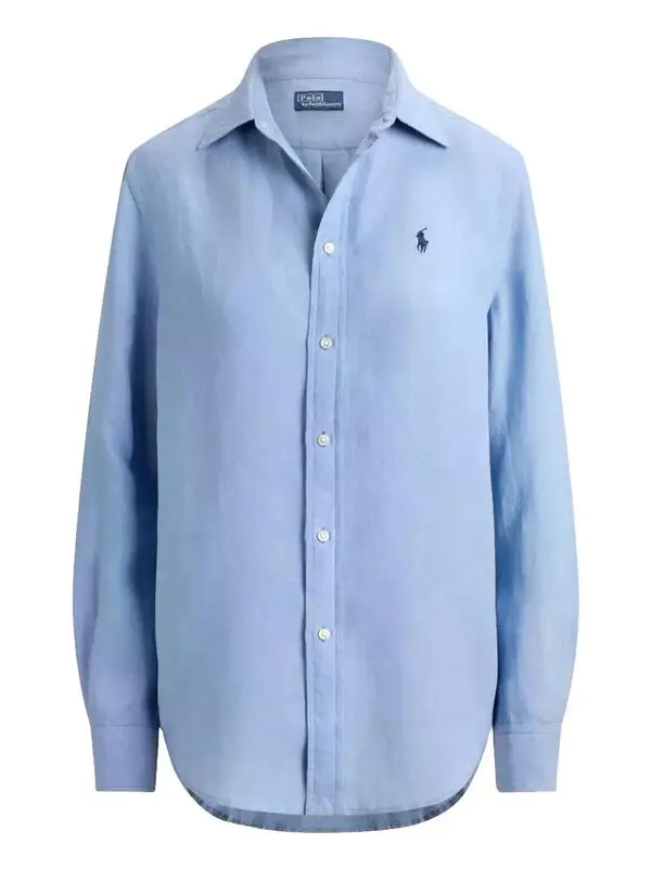 Polo Ralph Lauren Embroidered Linen Shirt - Blue