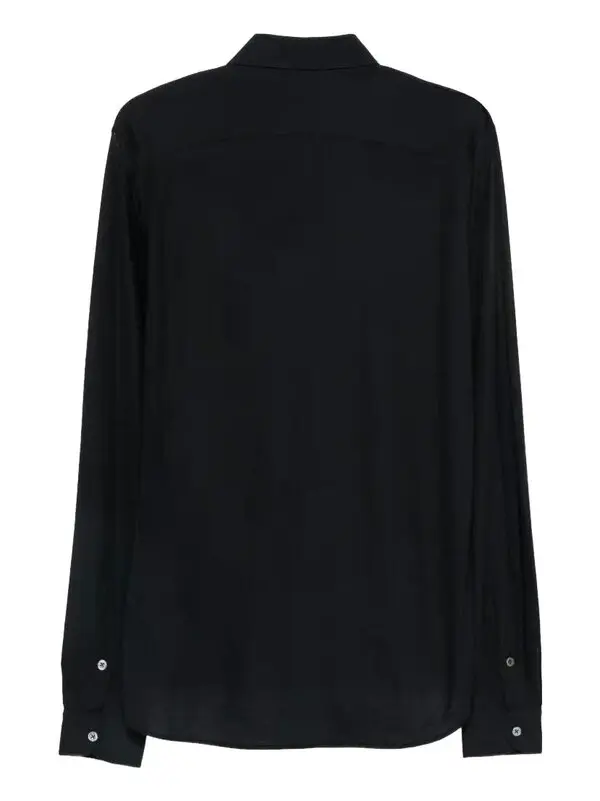 FILIPPO DE LAURENTIIS Button-fastening Curved-hem Shirt - Blue