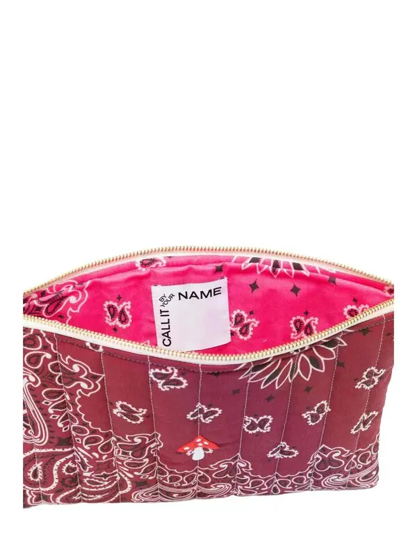 CALL IT BY YOUR NAME Paisley Pattern Clutch Bag - Red