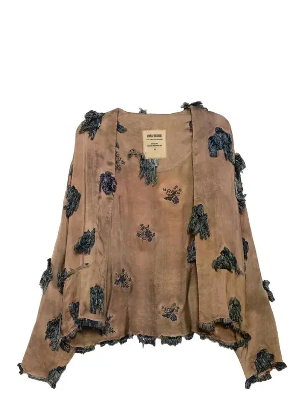 UMA WANG Camel Open Front Jacket - Brown