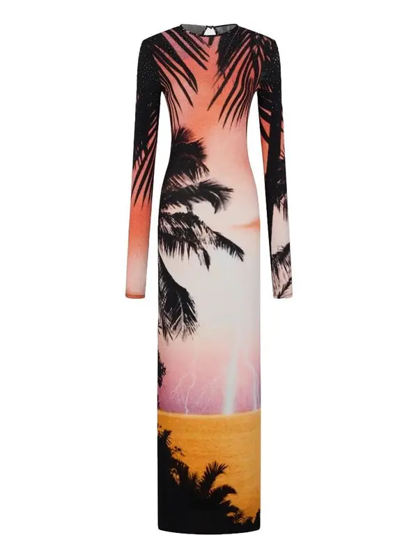 Rabanne Thunderstorm Printed Maxi Dress - Multi