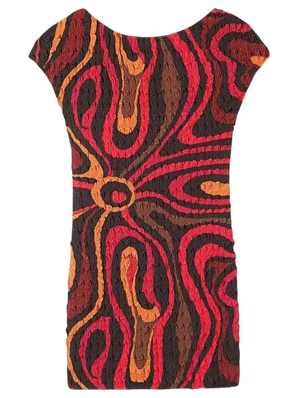 Emilio Pucci Marmo Print Shibori Mini Dress - Orange