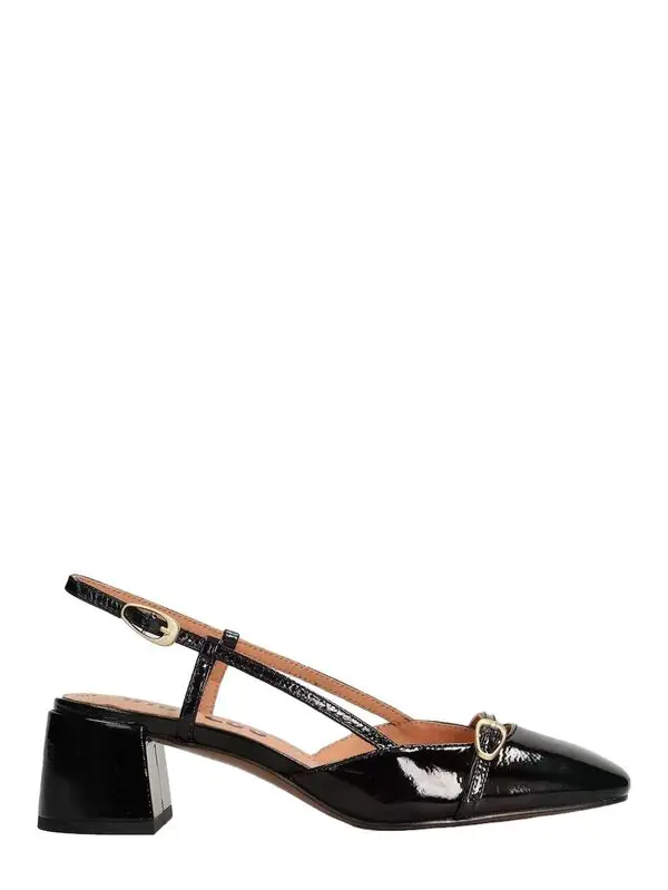 BIBI LOU Patent Slingback Pumps - Black