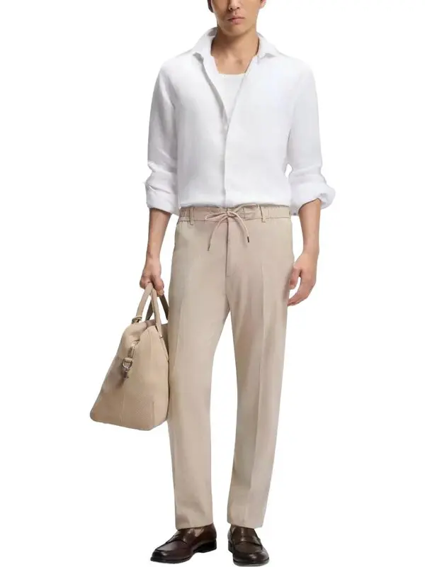 BOSS Drawstring Waist Trousers - Neutrals