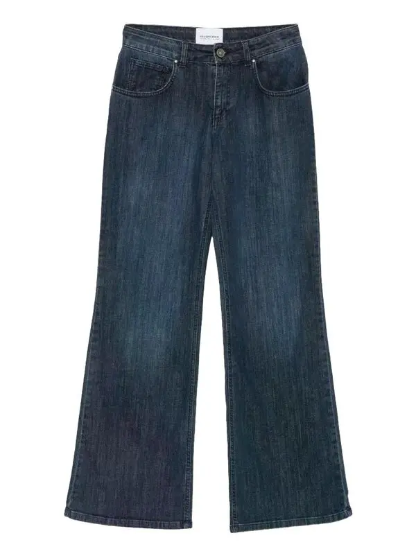 GOD SAVE DENIM Dalia Faded Wide-leg Jeans - Blue