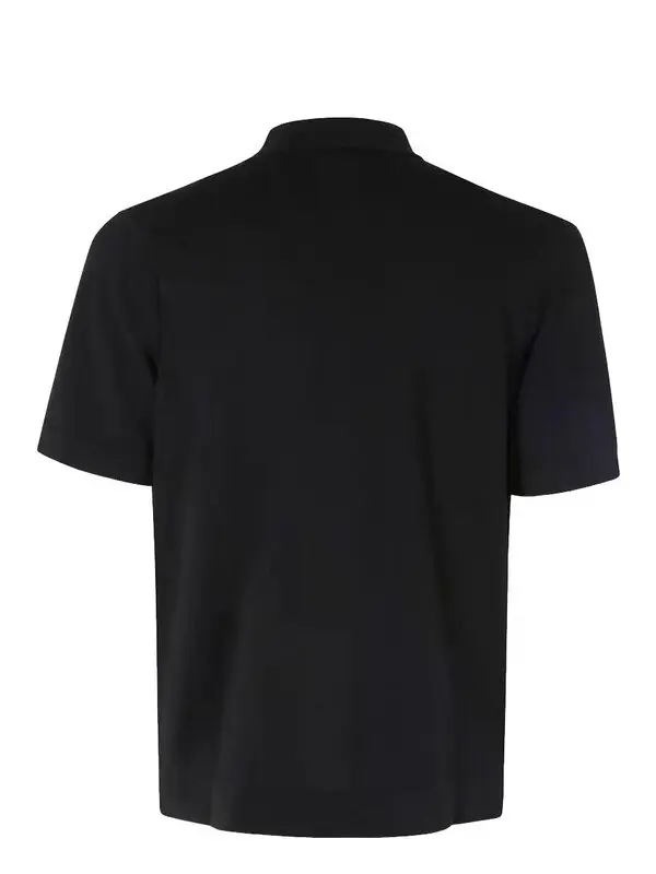 KANGRA Knitted Short-sleeve Shirt - Black