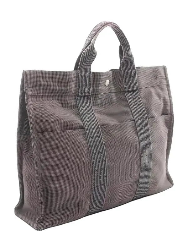 Hermès Herline Mm Canvas Tote Bag - Grey