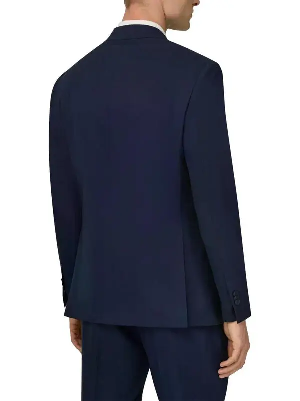 Boggi Milano Pinstripe Flap Pocket Suit - Blue