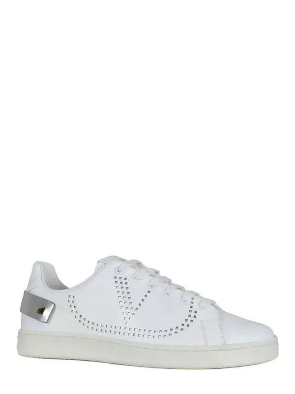 Valentino Garavani Perforated Leather Sneakers - White