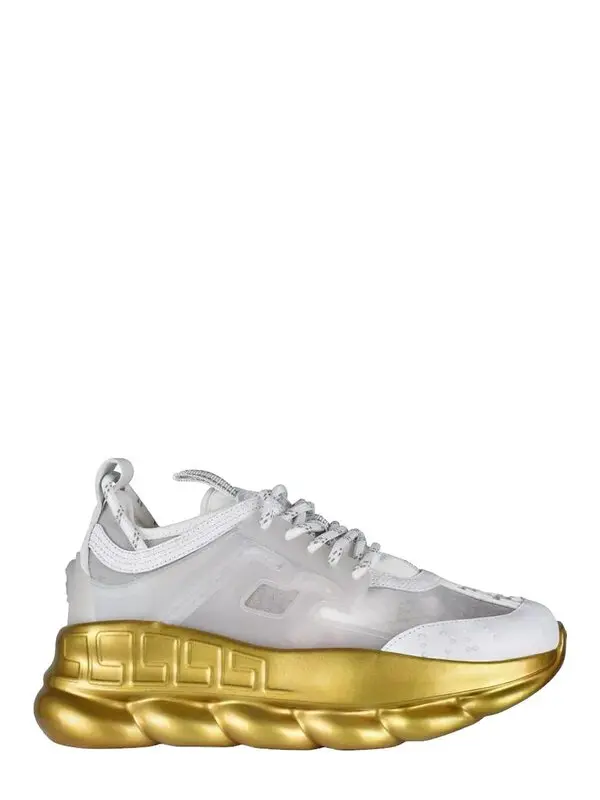 Versace Chain Reaction Sneakers - White