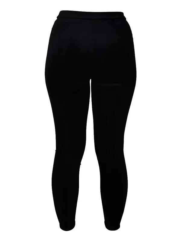 Saint Laurent Velvet-effect Skinny Trousers - Black