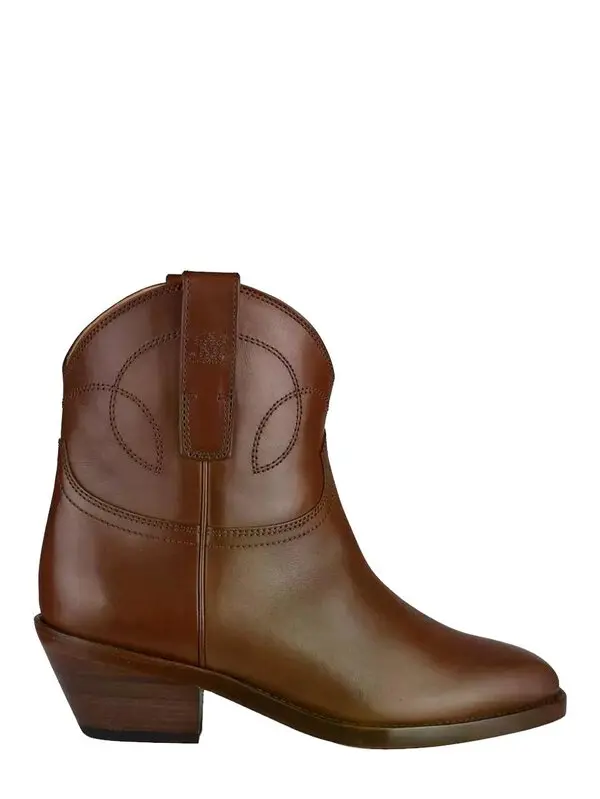 Ralph Lauren Jayme Decorative-stitch Cowboy Boots - Brown