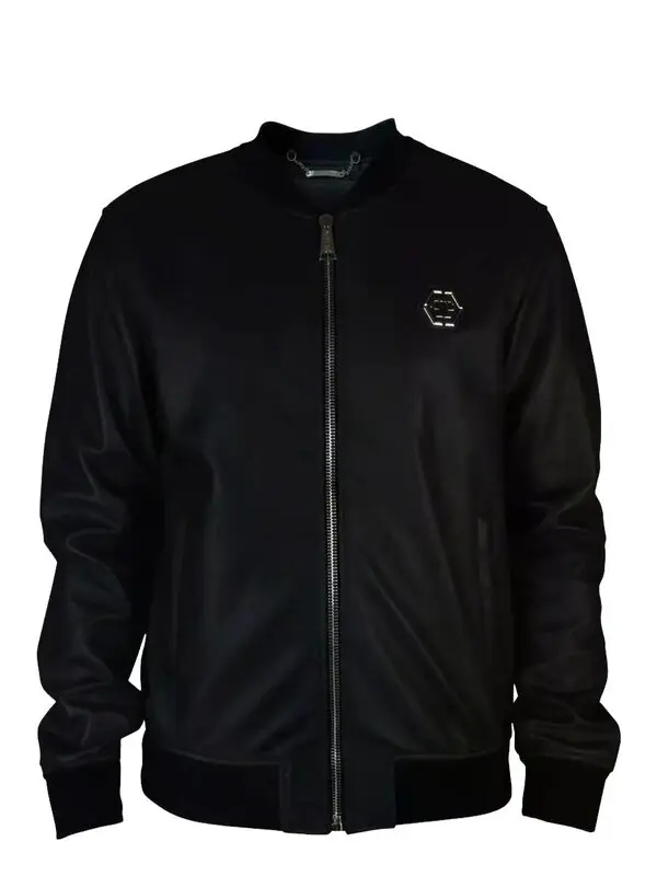 Philipp Plein Logo-plaque Bomber Jacket - Black