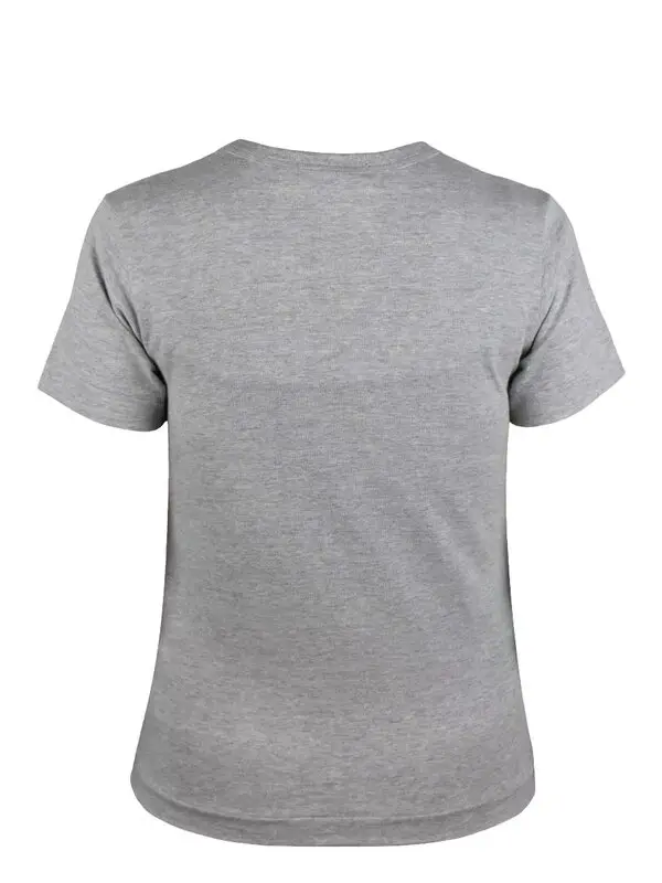 Comme Des Garçons Heart Print Cotton T-shirt - Grey