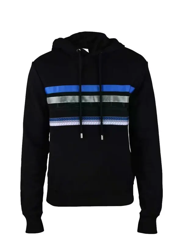 LANVIN Logo Embroidered Hoodie - Black