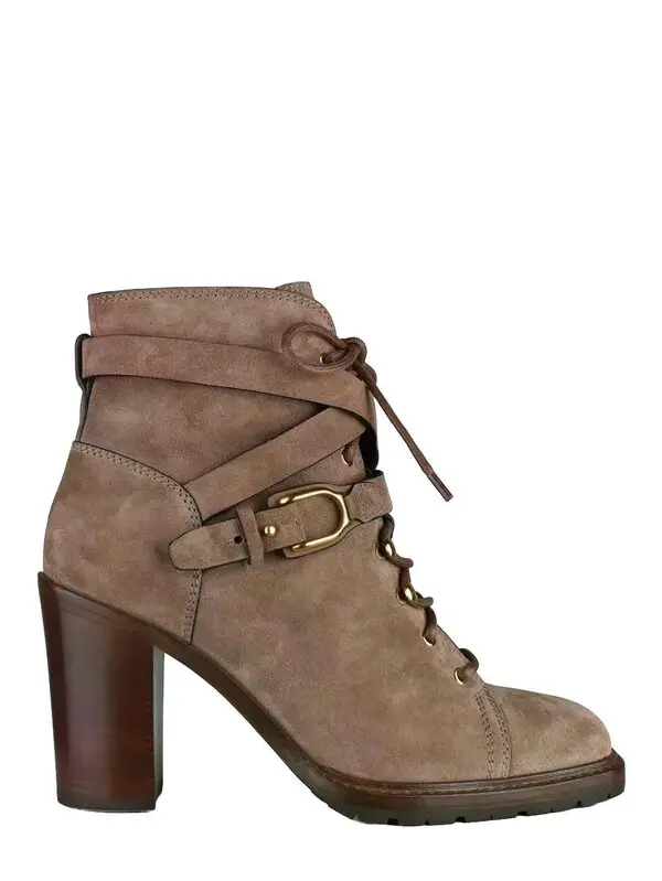 Ralph Lauren Evarista Lace-up Ankle Boots - Brown