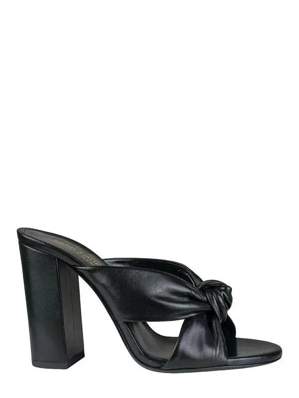 Saint Laurent Loulou Bow-detail Sandals - Black
