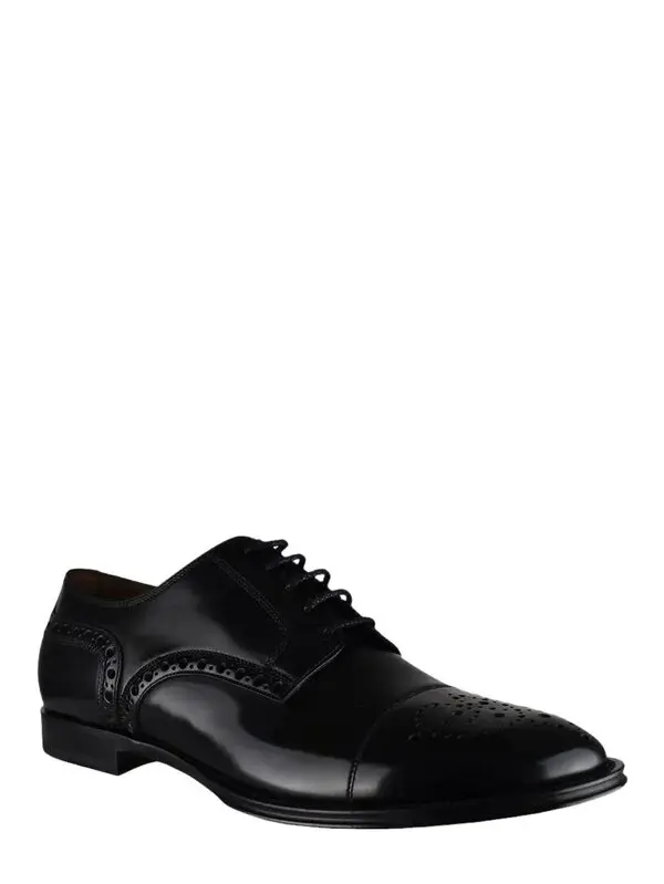 Dolce & Gabbana Perforated Lace-up Oxfords - Black