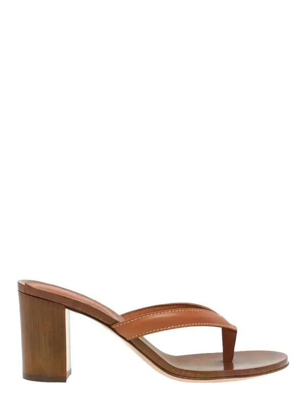 GIANVITO ROSSI Thong Strap Sandals - Brown