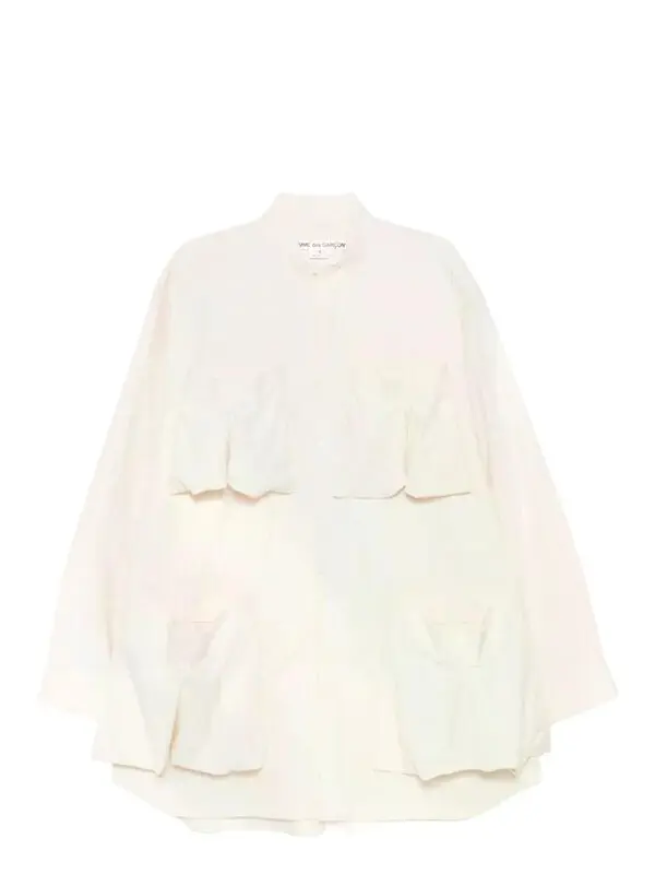 Comme Des Garçons Pleated Pocket Shirt - Neutrals