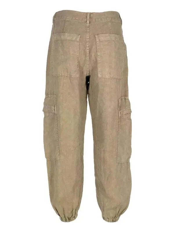 Citizens Of Humanity Ciela Balloon Tapered Trousers In Beige Linen - Neutrals