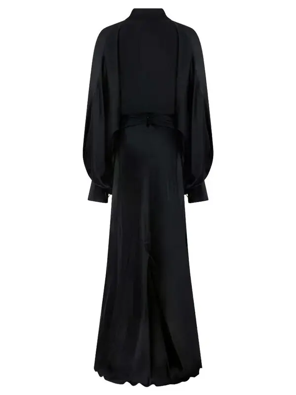 LES FILLES D'EVA Knotted Draped Dress - Black