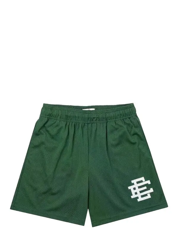 ERIC EMANUEL Elastic Waist Mesh Shorts - Green