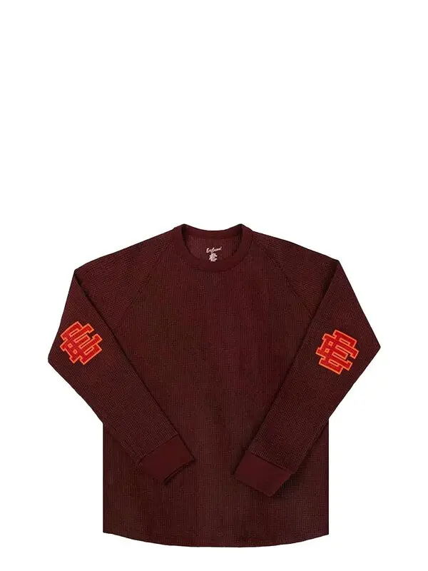 ERIC EMANUEL Thermal Raglan Sleeve Sweater - Red