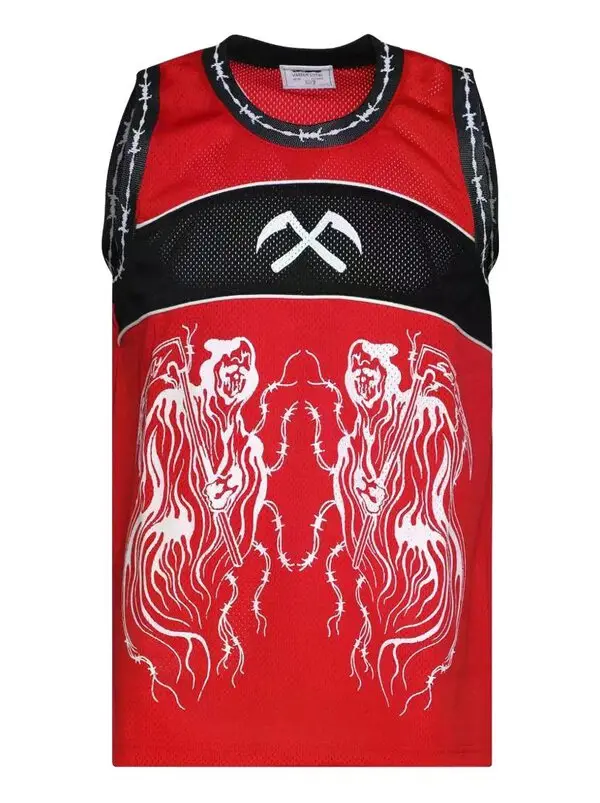 WARREN LOTAS Reaper Face Off Basketball Jersey - Red
