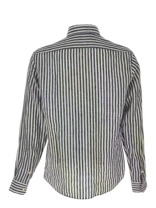 BOSS Striped Button-fastening Shirt - Blue