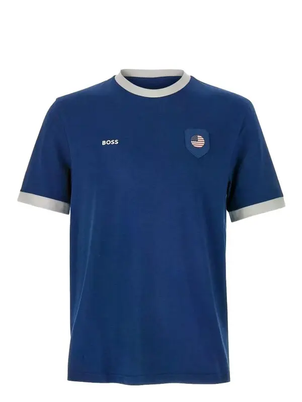 BOSS Rubber-patch T-shirt - Blue