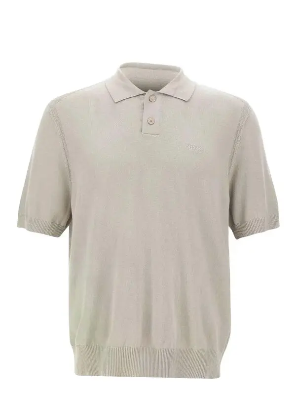 BOSS Asac Embroidered-logo Polo Shirt - Neutrals