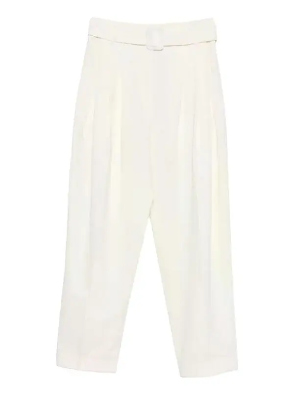 Co Belted Pleated Trousers - Neutrals