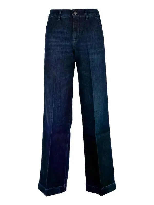 CIGALA'S Pressed Crease Wide-leg Jeans - Blue