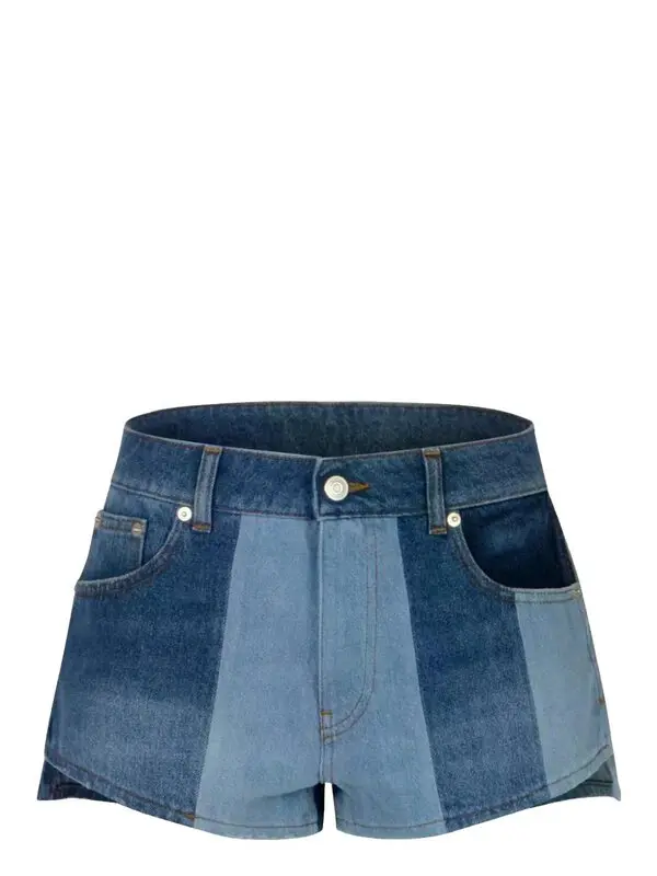 Coperni Patchwork Denim Shorts - Blue