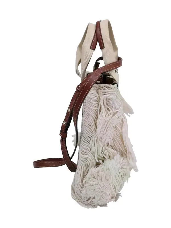 Chloé Woody Knit Fringe Tote Bag - Neutrals