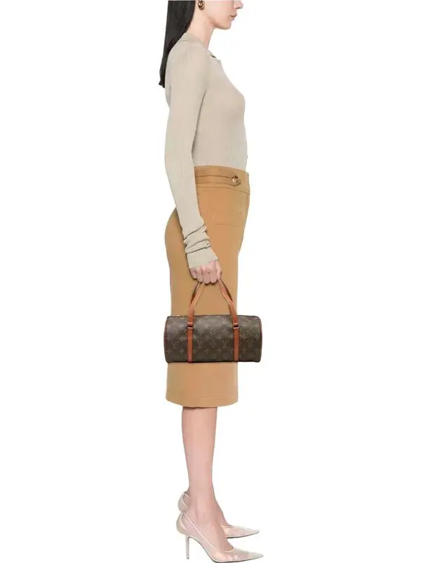 LOUIS VUITTON Monogram Papillon 30 Handbag - Brown